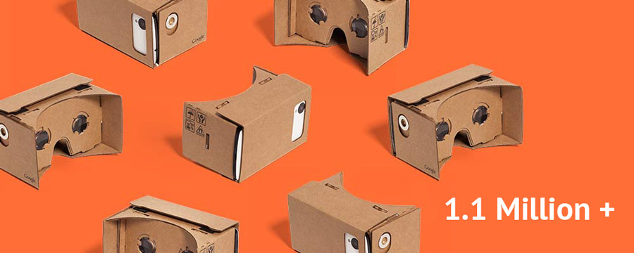 Over 1.1 million Google Cardboards have been distributed to date