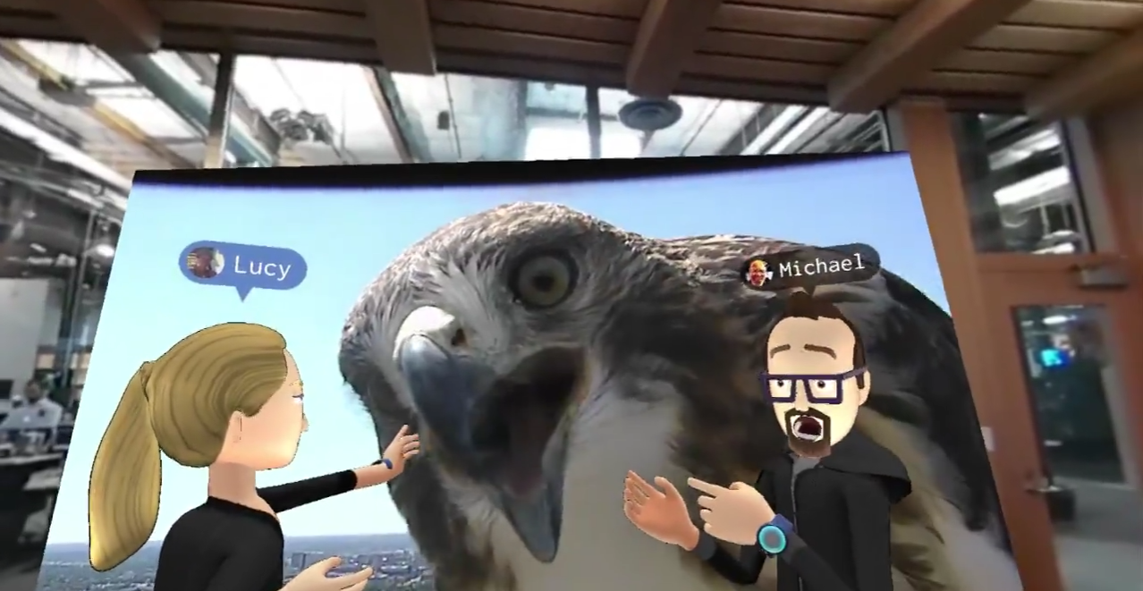 Here's What Calling Someone In VR Looks Like Using Facebook Messenger