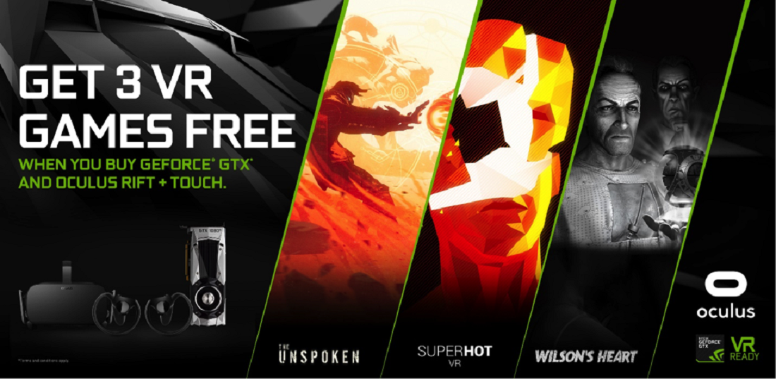 NVIDIA Offers Three Free VR Games With Select New Hardware