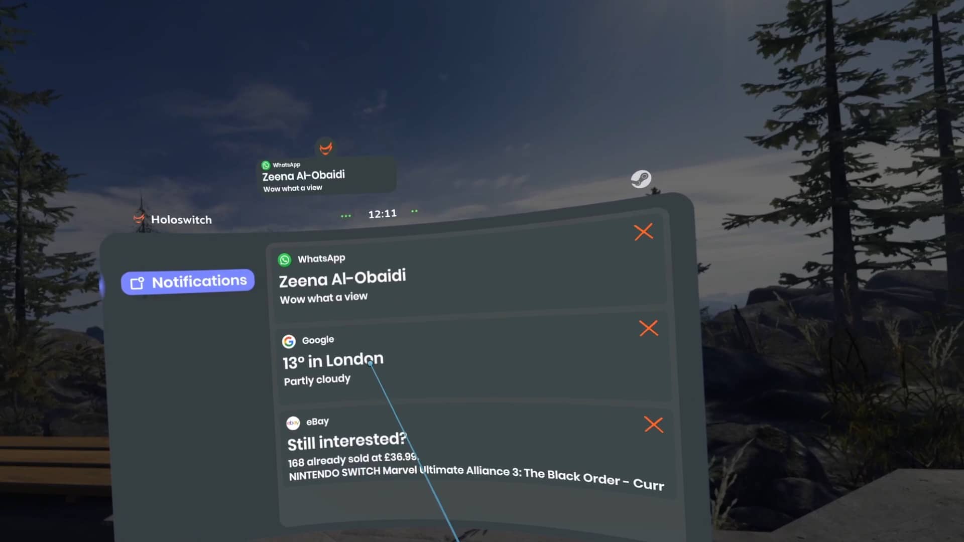 Holoswitch Brings Your Smartphone Notifications Into VR
