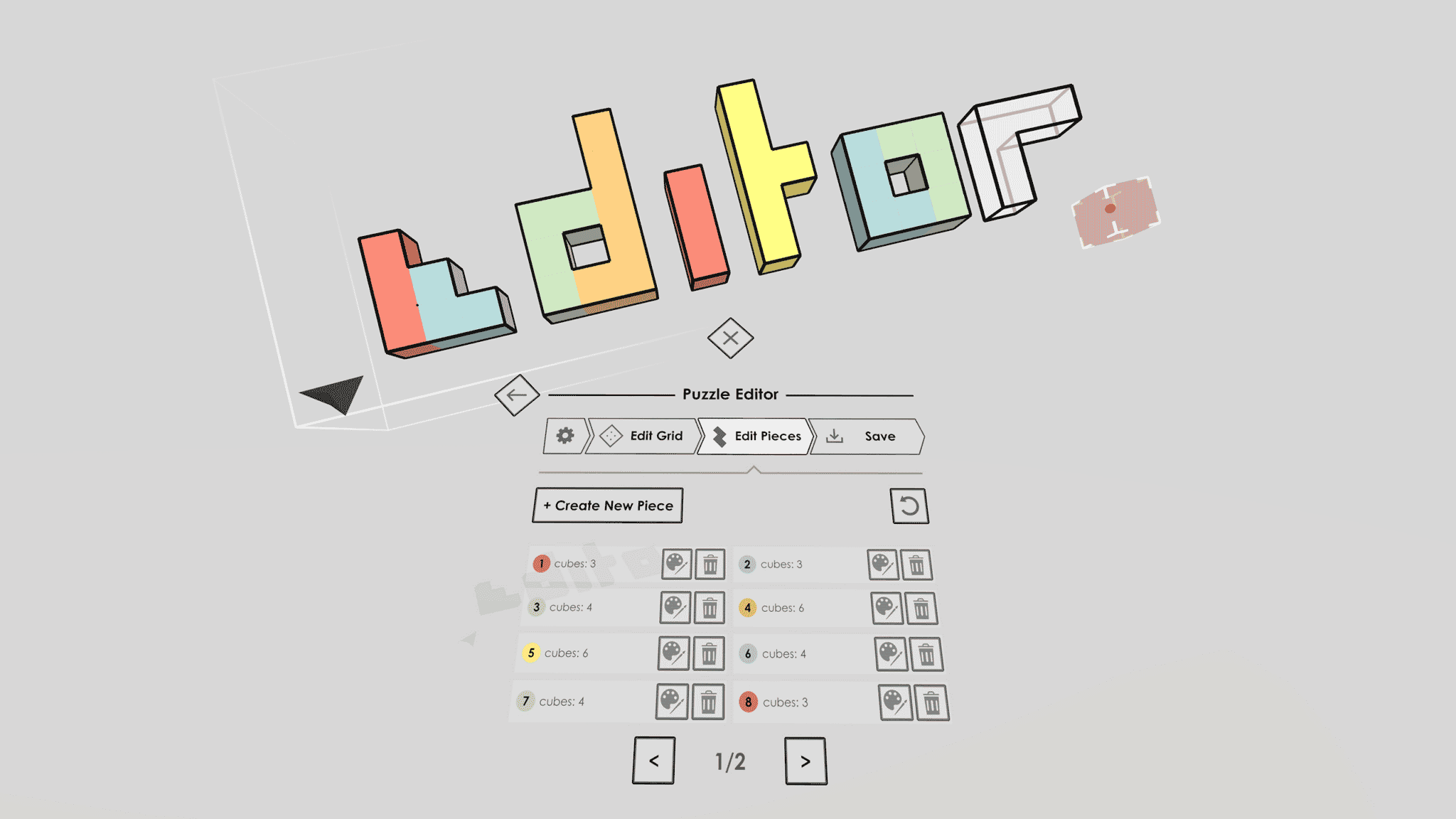 Cubism Adds Level Editor To Make Puzzles In VR