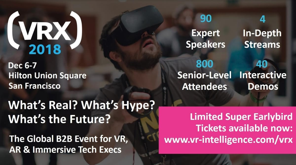 Vive, Google, Microsoft And More To Talk At VRX 2018