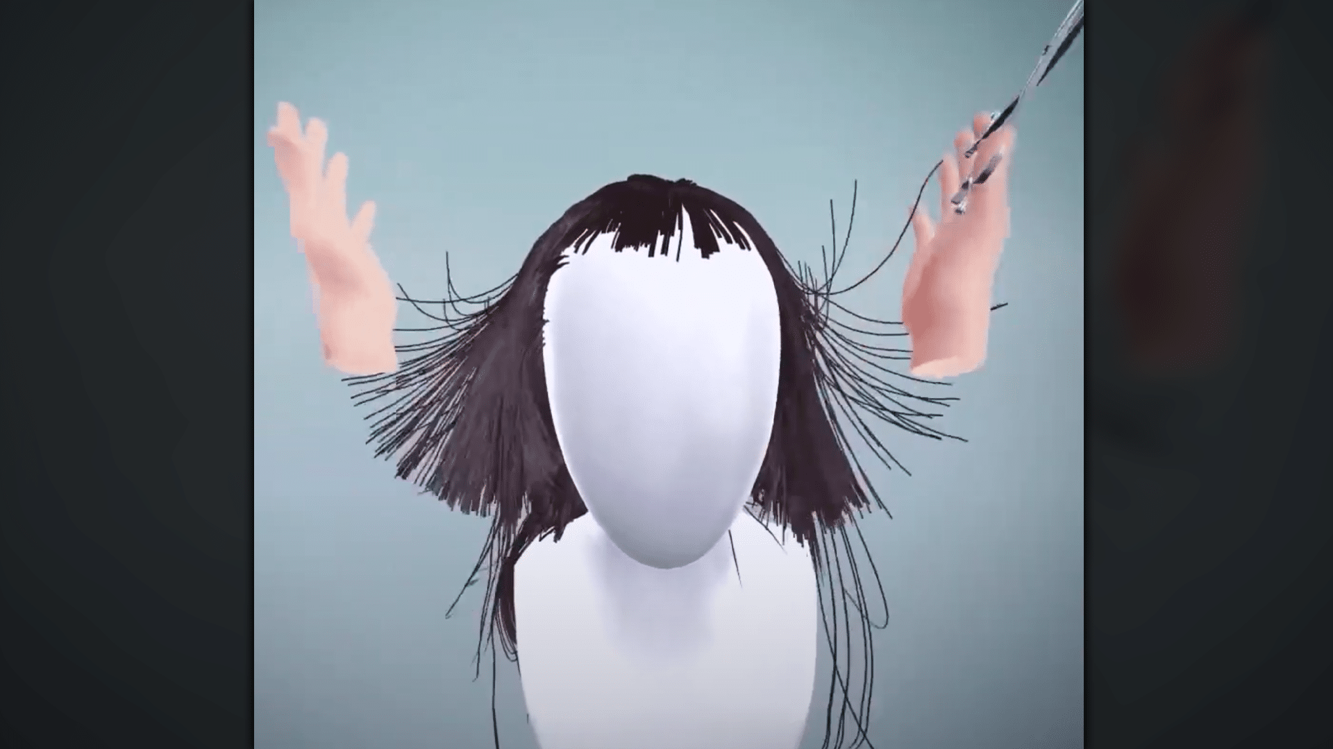 Cutting Hair Using Quest Hand Tracking Looks Impressive With PC Power