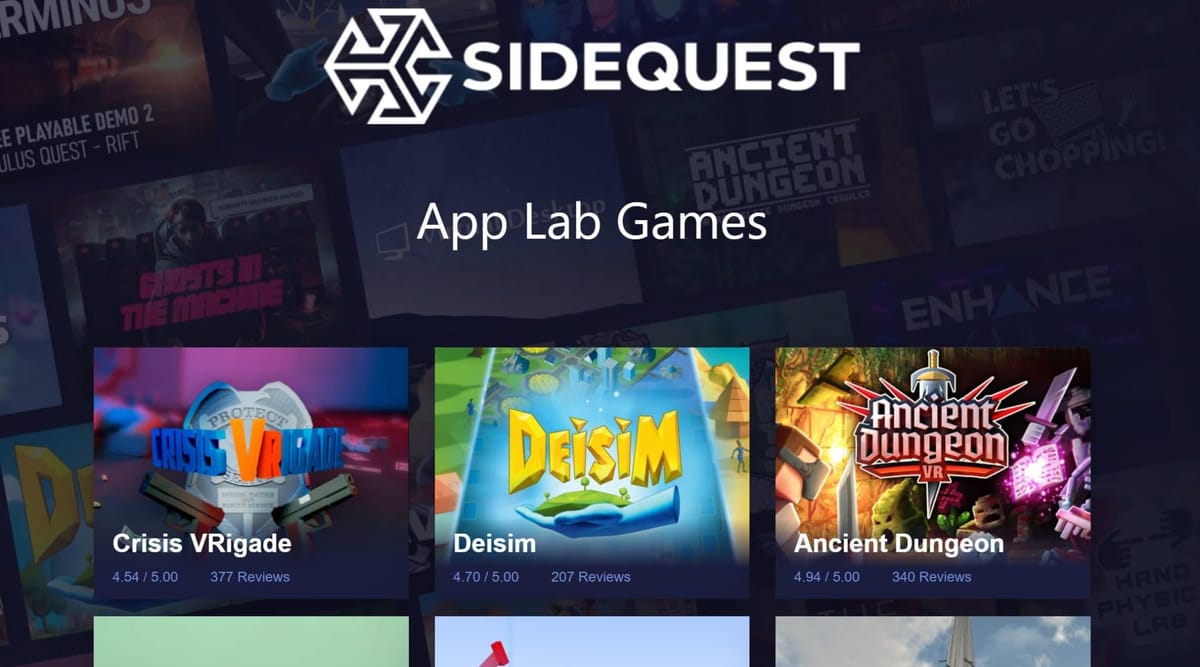 Applab.games Is SideQuest's URL For Experimental App Lab Games