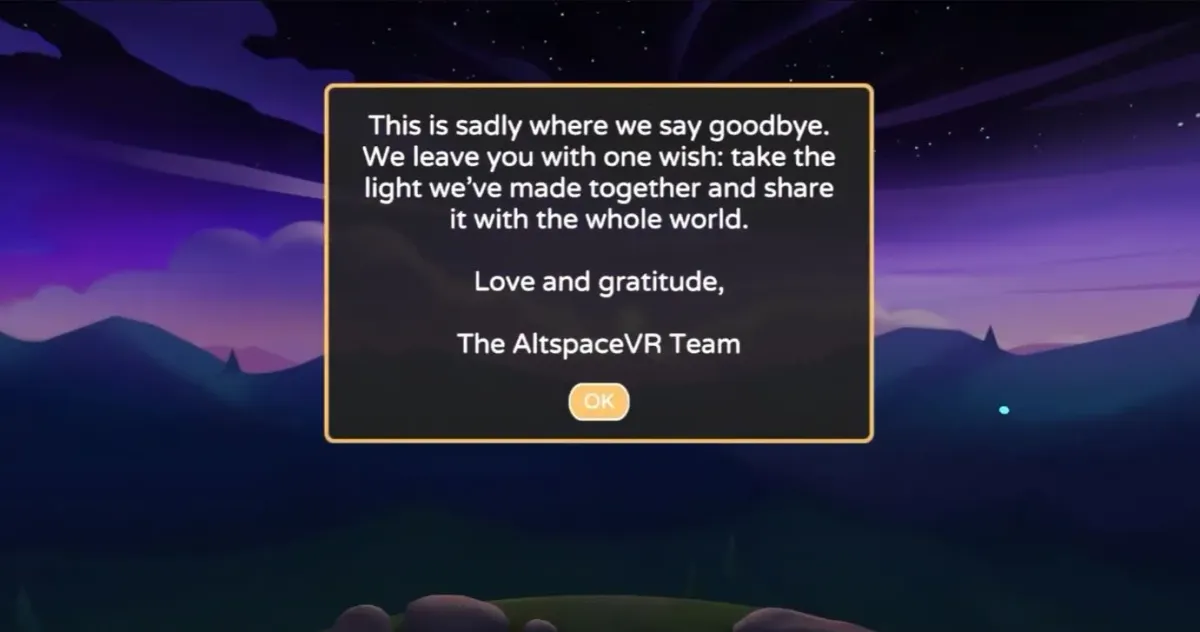 Watch AltspaceVR’s Final Moment As It Goes Offline