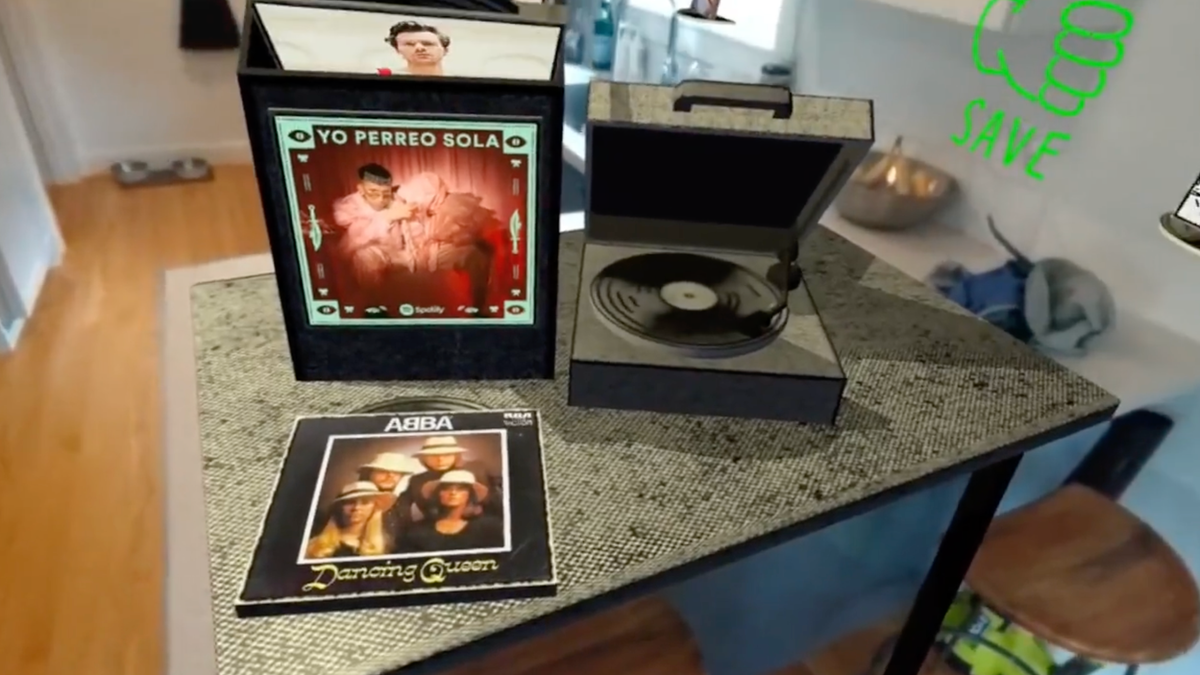Mixed Reality Music Prototype Turns Spotify Into Vinyl