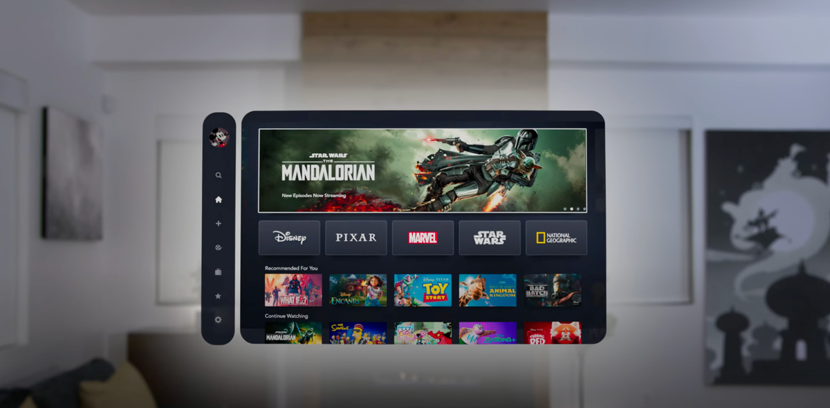 Disney+ Available From Day One On Apple Vision Pro