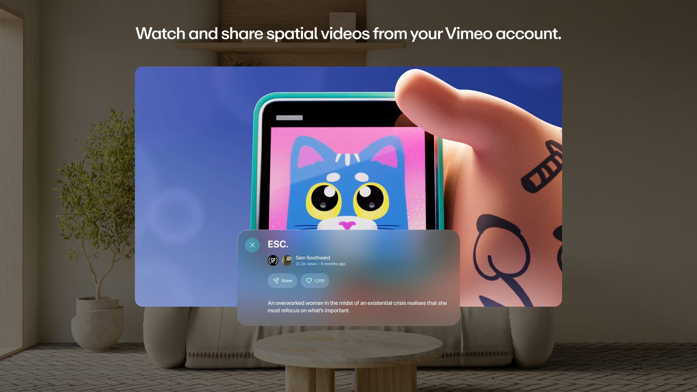 Vimeo Now Has A visionOS App & Supports Spatial Videos